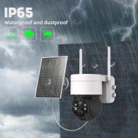 China Solar Security Camera Outdoor WiFi PTZ 1080P IP Camera 7800mAh Battery 6W Solar Panel for sale
