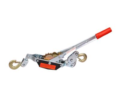 China 2 Ton Top Grade Colored Ribbon 2-Hook Double Wheel Hand Puller 4.5m Cable Chromed Surface for sale