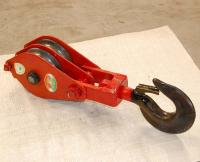 China JTPB-F2 Closed Double Wheels Pulley Hook Chain Link 1-32 Ton Capacity for sale
