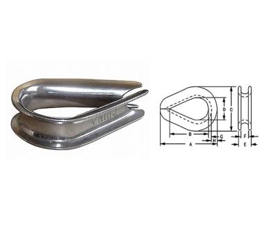 China U.S. Type Heavy Duty Thimble G411 Wire Rope Accessory - 1/8