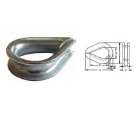 China DIN 6899 Type A Wire Rope Thimbles for Industrial Hoists - 2.5mm to 26mm Rope Diameter Range for sale