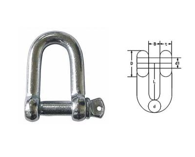 China JIS Type Crosby Screw Pin Anchor Shackle 4.8mm to 75mm Counter Sunk Head for sale