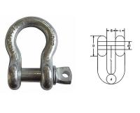 China JIS Pin Anchor Shackle Commercial Type 4.8mm to 75mm Nominal Size for Hoist Accessories for sale