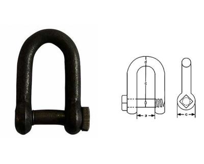 China European Chain Shackle Square Head Screw Pin 0.2-4.5 Ton SWL JTR-SE08 Series for sale