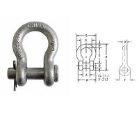 China Galvanized Screw Pin Anchor Shackle 5 Ton Hoist Chain U.S. Standard 1-1/4 Inch for sale