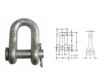 China JTR-SE12 U.S. Round Pin Chain Shackles Hot Forged Carbon Steel 1/4 to 2 inch WLL 0.5 to 35 Ton for sale