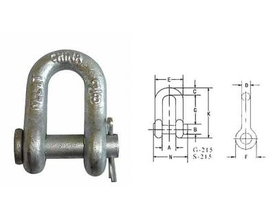 China JTR-SE12 U.S. Round Pin Chain Shackles Hot Forged Carbon Steel 1/4 to 2 inch WLL 0.5 to 35 Ton for sale