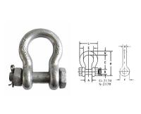 China Industrial Bolt Type Hoist Accessories Chain Anchor Shackle 3/16 to 4 Inch WLL 1/3 to 150 Ton for sale