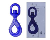 China JTR-HL15 G100 European Type Swivel Self-Locking Hook 6-10mm 1.4t WLL for sale
