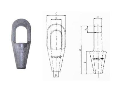 China JTR-ST02 U.S.TYPE Grooved Closed Spelter Sockets（US417） for sale