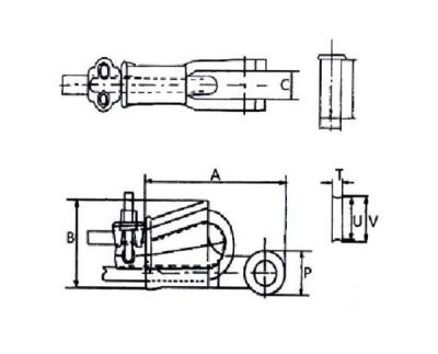 China JTR-ST03 US Type Wedge Socket US421 5-Ton Capacity for Heavy Duty Rigging for sale