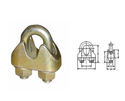 China Din1142 Galvanized Malleable Wire Rope Clips 5-22mm for Wire Rope Rigging for sale