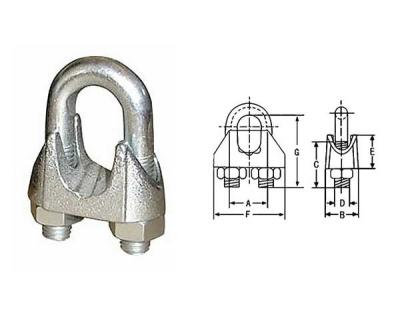 China JTR-RC05 Galy Malleable Wire Rope Clips TypeB for sale