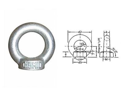 China JTR-BN05 DIN582 Ring Nut M6 to M39 0.07 to 6.1 Ton Lifting Capacity for sale