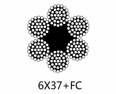 China DIN3066 6x37 Steel Wire Rope 10mm FC IWRC for Crane Hoist General Industry for sale