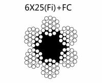 China DIN3057 Steel Wire Rope 6x25 Fi FC IWRC 6x26 WS 8-36mm Diameter High Tensile Strength for sale