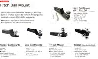 China ODM OEM Powder Coated Trailer Hitch Ball Mount 2 inch Receiver 5000 lb Capacity for sale