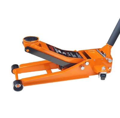 China Low Profile Hydraulic Floor Jack 3 Ton Capacity 85mm Min Height Heavy Duty Steel for sale