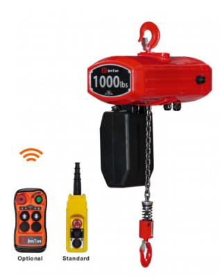 China Jthh 500lbs Electric Chain Hoist Low Headroom Pulley Block for Material Handling OEM Available for sale