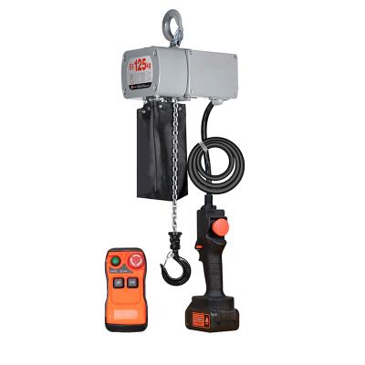 China 2 Ton Rechargeable Lithium Battery Electric Chain Hoist - 42V DC, 5.3 m/min Lifting Speed, 40+ Min Runtime for sale