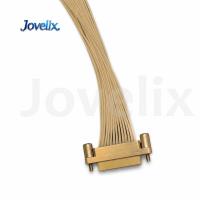 China J30JB 25Pin Glass Sealed Micro Rectangular Aerospace Connector Plug 200mm Wire for sale