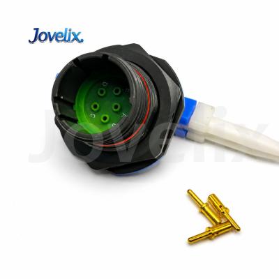 China MIL-DTL-38999 Series III 24WD05PN Jam Nut Receptacle 5 Contact Male Circular Connector for sale