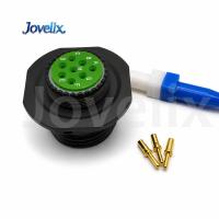 China MIL-DTL-38999 Series III 8 Contact Male Jam Nut Receptacle Circular Connector 24WE08PN for sale