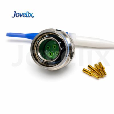 China MIL-DTL-38999 Series III 26FC04PN Circular Connector Flange Mount Plug 4 Contact Male for sale