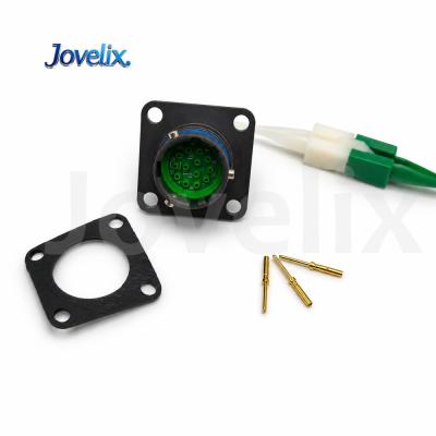 China MIL-DTL-38999 Series 35 Contact Circular Connector Square Flange Receptacle 500 Mating Cycles for sale