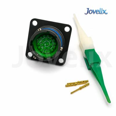 China MIL-DTL-38999 Series 35-Pin Circular Connector Flange Mount Receptacle Shell Size 08 for sale