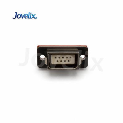 China J14A-9ZKB Rectangular Electrical Connector 9 Contact Dual Locking 0.6mm Wire Hole for sale