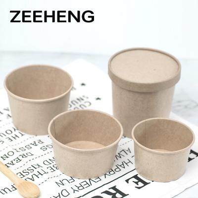 China Paper Biodegradable Soup Cups 500ml For Restaurant for sale
