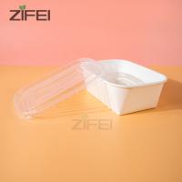 China Biodegradable Rectangle Takeaway Bowl Kraft Paper Food Container for sale