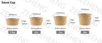 China ZH Disposable Kraft Sauce Cups 1.5oz 2oz 3oz 4oz With Lids Pudding Holy Communion Containers for sale