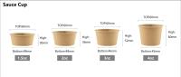 China Leakproof ZH Kraft Paper Sauce Cups 3oz With Lids for sale