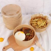 China 12oz Kraft Paper Bowls No Leak 50 Count Brown for sale
