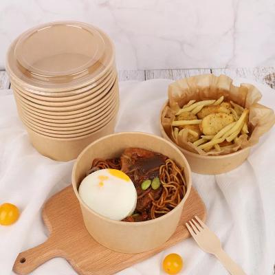 China 12oz Kraft Paper Bowls No Leak 50 Count Brown for sale