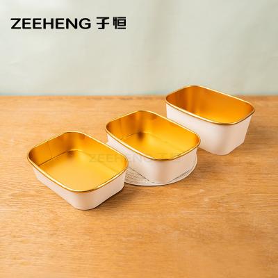 China Multi-Purpose Flexo Printing Gold Foil Food Container For Salad And Soup for sale
