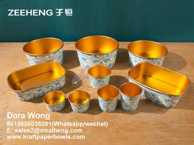 China Eco Friendly Gold Paper Biodegradable Cups And Lids For Environmentally Friendly Disposables for sale