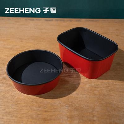 China Disposable Paper Bowls With Lids For USA Market Black / Red Convenient And Practical for sale