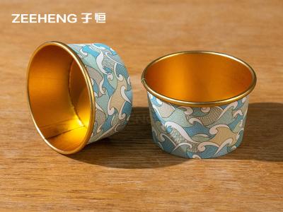 China Eco Friendly Biodegradable Disposable Gold Paper Bowls Oil-Proof and Disposable for sale