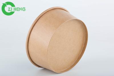 China Disposable Kraft Paper Bowls 25oz Take Away Food Container For Salad Pasta for sale