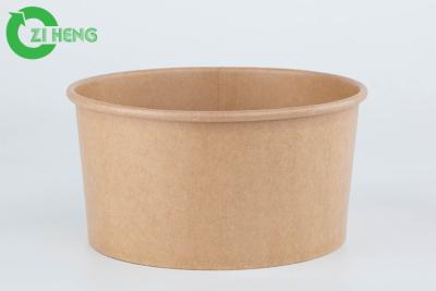China 100% Eco-Friendly Food Grade Kraft Paper Disposable Takeaway 36oz Salad Bowls for sale