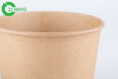 China Leackproof Round PE Big Paper Bowls , Lunch Food Paper Bowl In Microwave for sale
