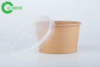 China Environmentally friendly kraft disposable paper biodegradable 8oz soup bowls with lid for sale