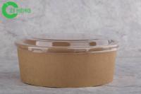 China Recyclable Disposable Paper Soup Bowls With BOPS Clear Lid Grease Resistant for sale