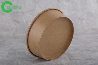China Environmentally Friendly Take Away Custom Logo Printed Disposable 500ml Kraft Paper Salad Fruit Bowl for sale