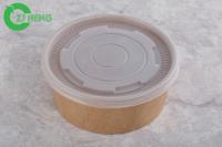 China Environmental Friendly Round Kraft Paper Disposable Takeaway 1100ml Salad Bowls for sale