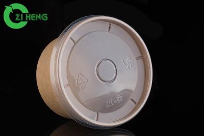 China Heavy Construction Soup Kraft Paper Bowls With Rigid Paper Board Round Shape for sale