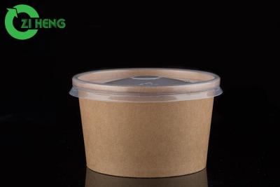 China High Stiffness Kraft Paper Bowls Custom Logo Printed Paper Bowl 12 Oz For Food for sale
